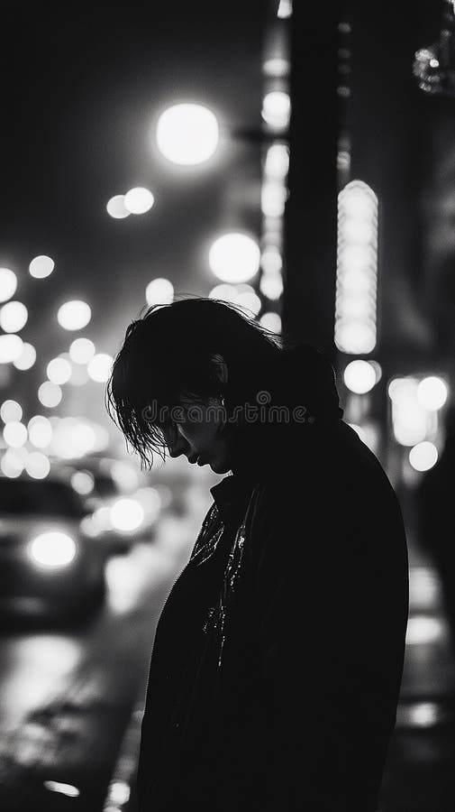 Abstract Concept of Loneliness and Longing Stock Illustration ...