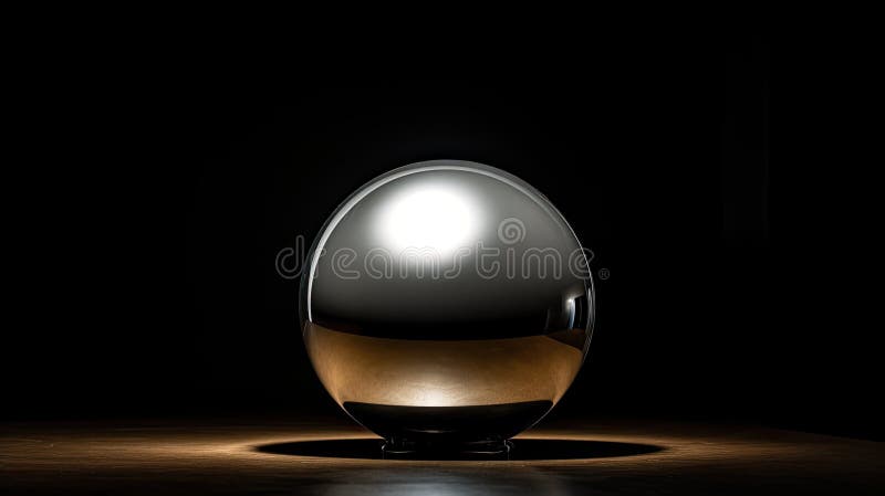 Reflective silver sphere stock illustration. Illustration of ...