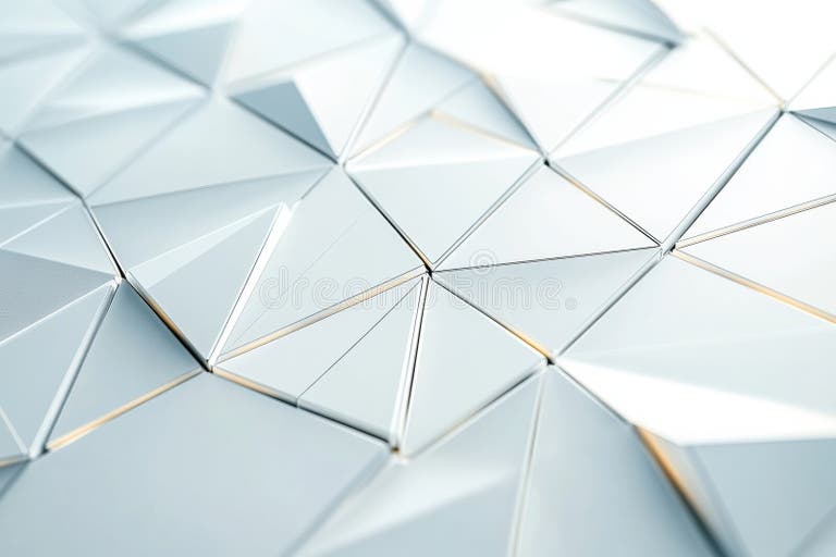 Geometric Silver Triangular Patterns Create a Striking Modern Surface ...