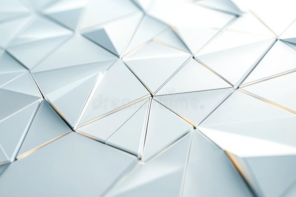 Geometric Silver Triangular Patterns Create a Striking Modern Surface ...