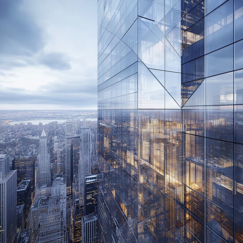 Reflective Skyscrapers, Business Office Buildings Stock Image - Image ...