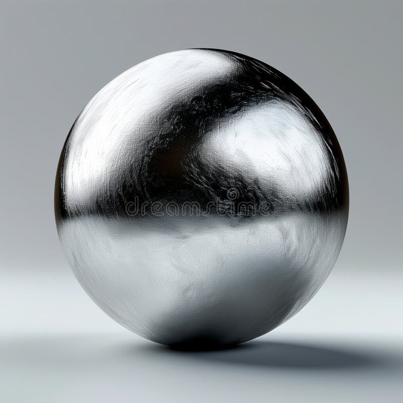 Reflective Sphere Showcases Mesmerizing Metallic Surface Stock ...