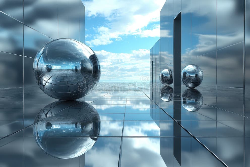 Reflective Spheres Create a Surreal Landscape of Shiny Surfaces and ...