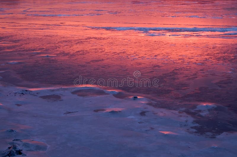 Reflective sunrise stock image. Image of seasonal, river - 63521