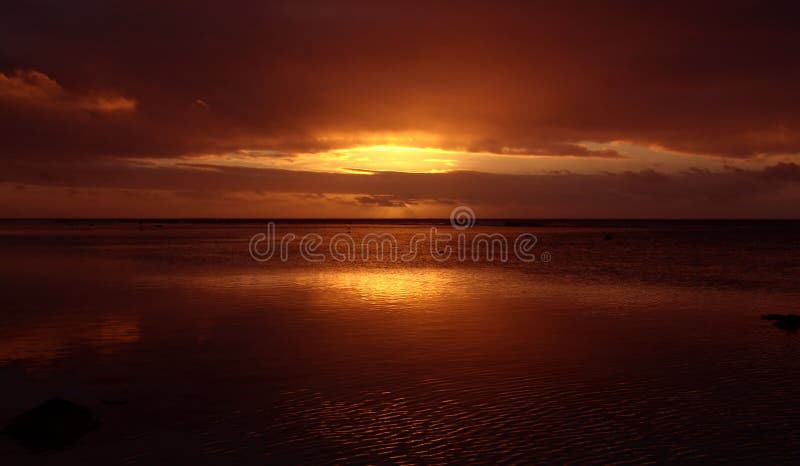 Reflective Sunset stock image. Image of sunset, scenery - 155605
