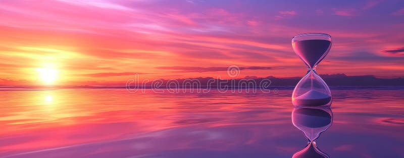 A Reflective Surface Supports a Stylish Hourglass that Has Been ...