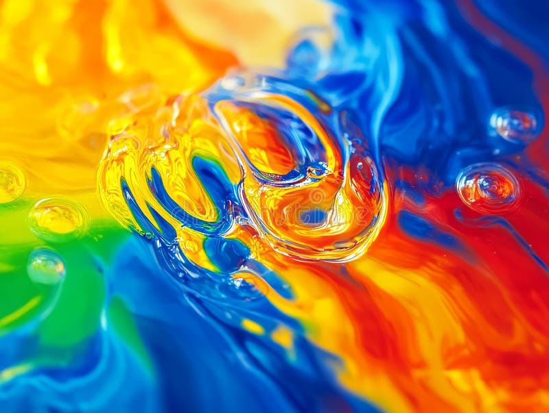 A Reflective Surface with Swirling Shapes, Showcasing an Oil Wave ...