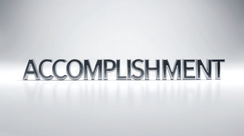 Reflective Text Emphasizing Accomplishment with a Sleek Design on a ...