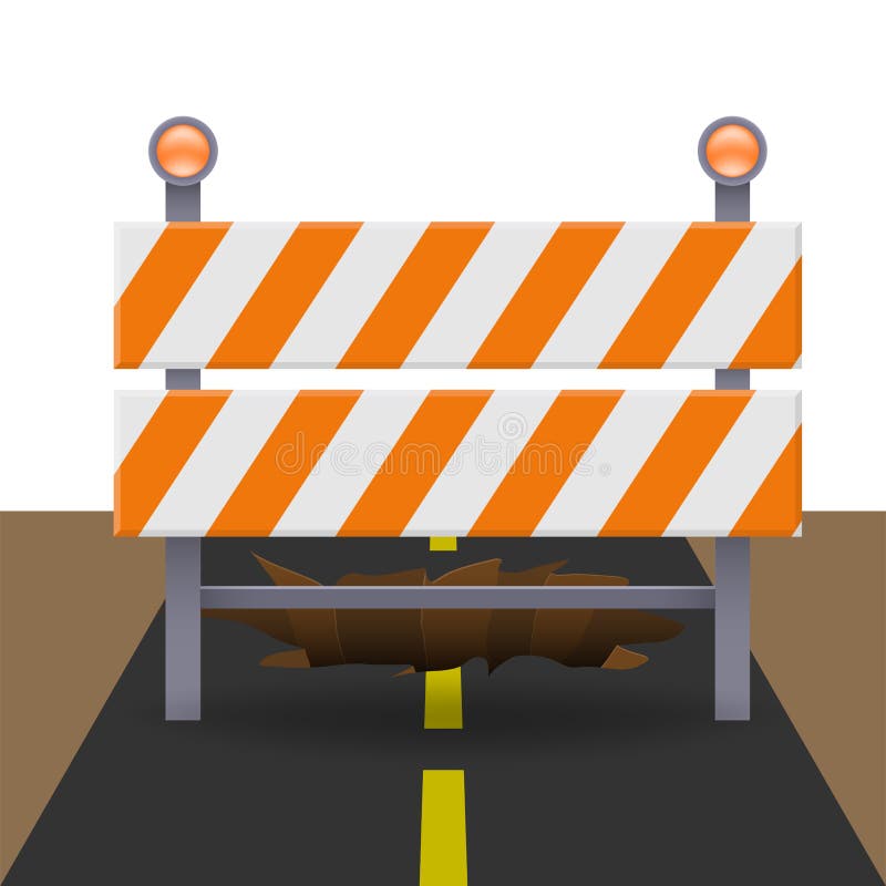 Cartoon Construction Barricade Stock Illustrations – 685 Cartoon ...