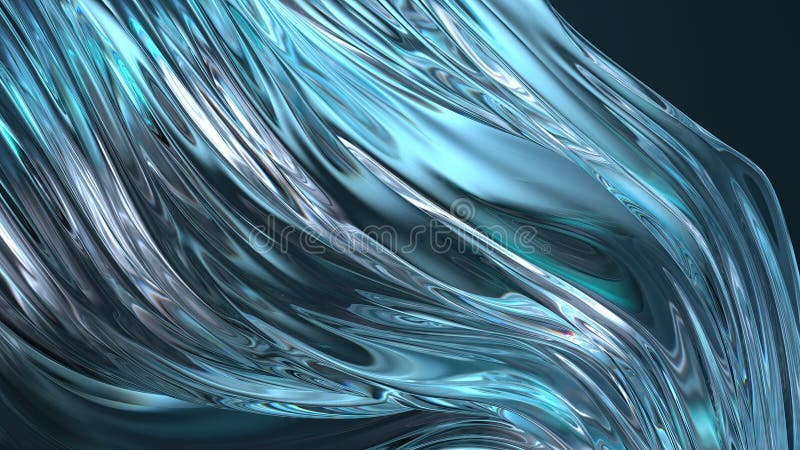 Reflective Transparent Refreshing Elegant Modern 3D Rendering Abstract ...
