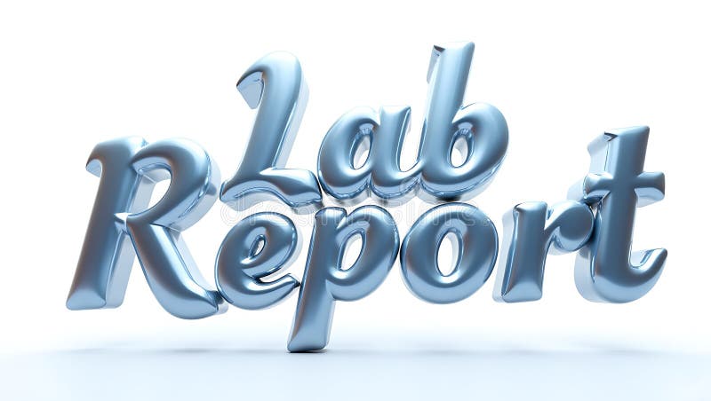 Lab Report Text in Shiny, Reflective Typography on a Light Background ...