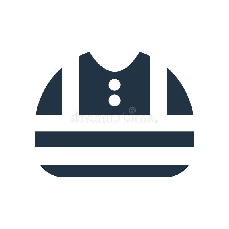 Reflective Vest Icon Vector Isolated on White Background, Reflective ...