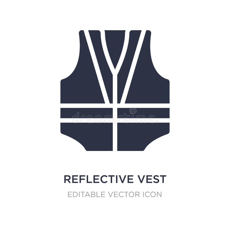 Reflective Vest Icon on White Background. Simple Element Illustration ...