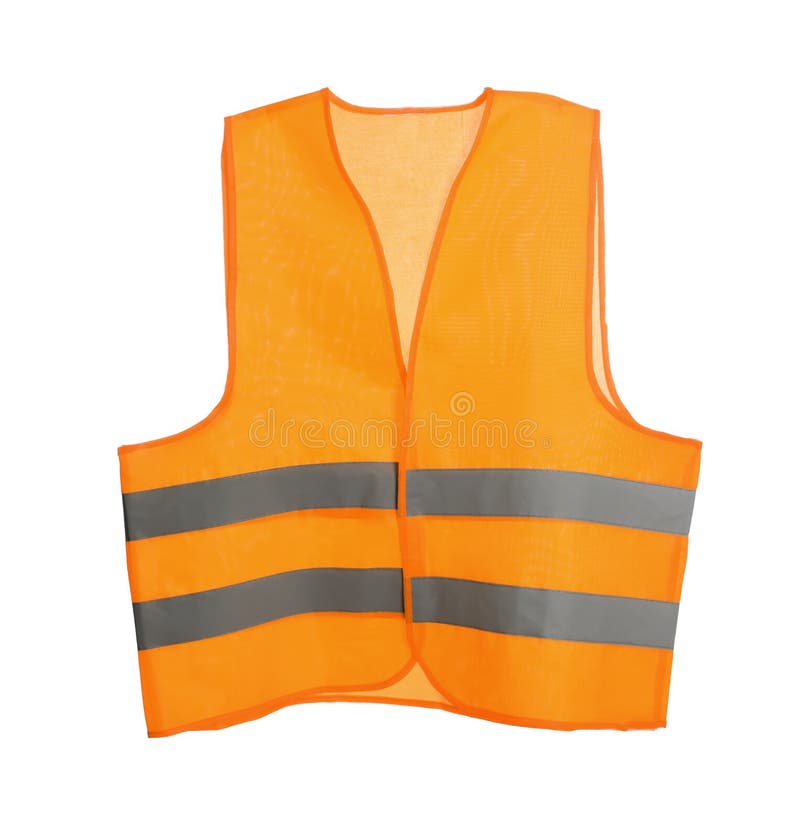 Reflective Vest Isolated on White. Construction Tools and Equipment ...
