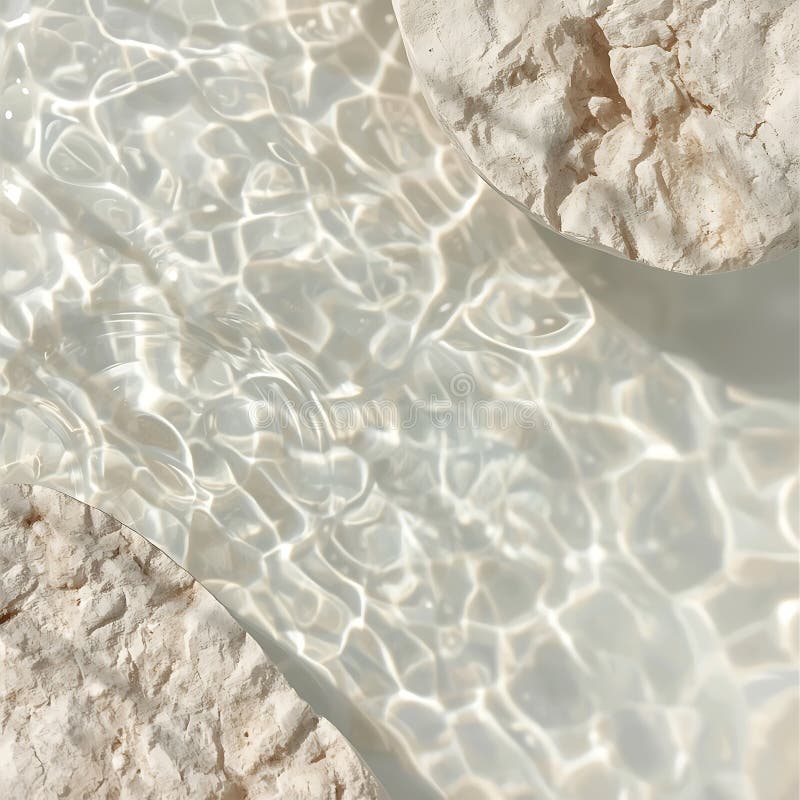 Reflective Water Ripple Texture in 8K Wellness Theme Stock Illustration ...