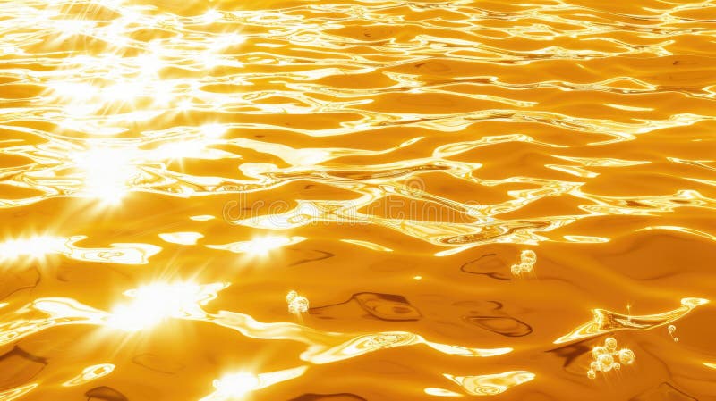 Reflective Water Texture in Yellow, Forming a Serene Backdrop. Ai ...