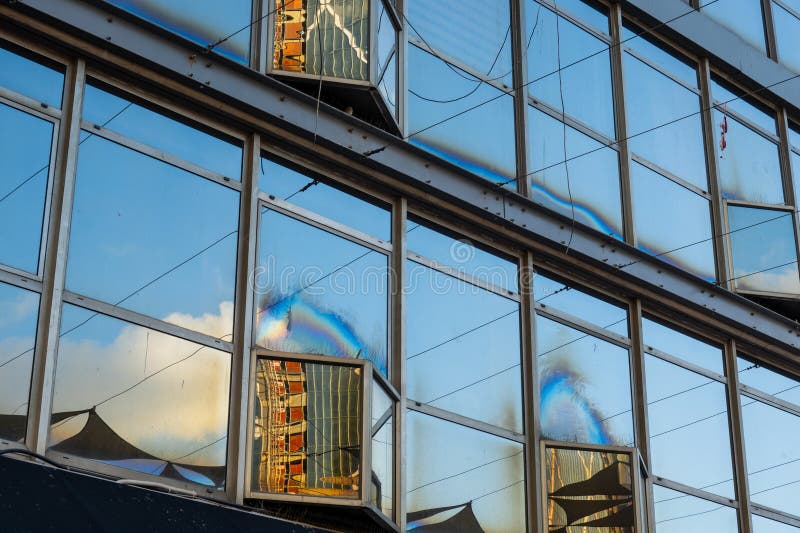 Reflective Windows of a Modern Building Showcasing the Interplay of ...
