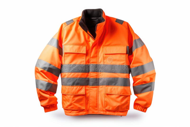 Reflective Work Jacket Isolated on White Background. Generative AI ...