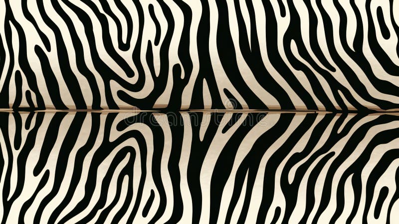 Reflective Zebra Stripes Pattern, Black and Beige High Quality Image ...