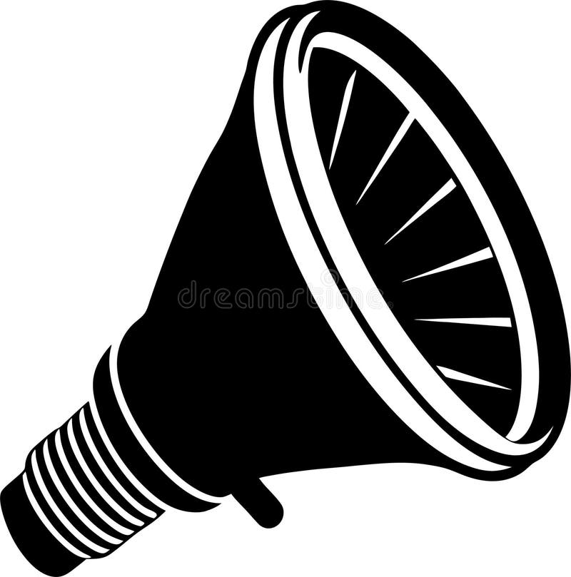 Reflector Bulb Silhouette Illustration Stock Illustration ...