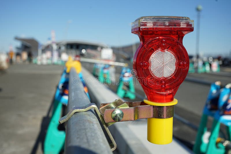 Reflector of Construction Site Stock Image - Image of sunny, road ...