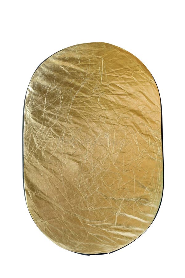 Reflector Gold Light for Photography on White Stock Image - Image of ...