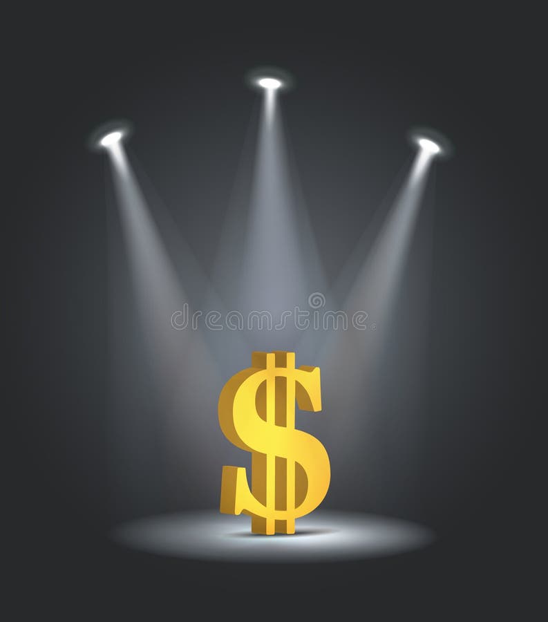 Reflector light dollar stock illustration. Illustration of sample ...
