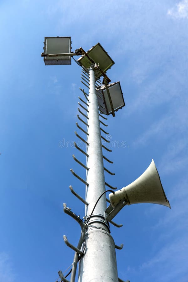 Reflectors Pole Park stock image. Image of bulb, reflector - 260602755