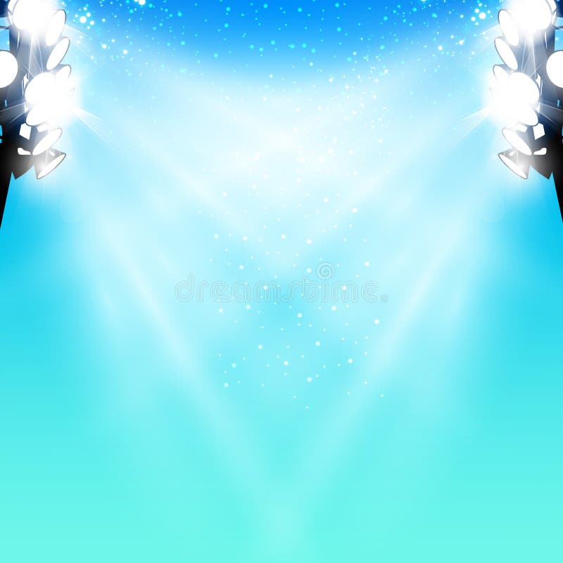 Reflector Light with Sparkling Stock Vector - Illustration of glitter ...