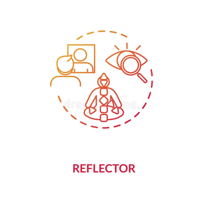 Reflector Red Gradient Concept Icon Stock Vector - Illustration of ...
