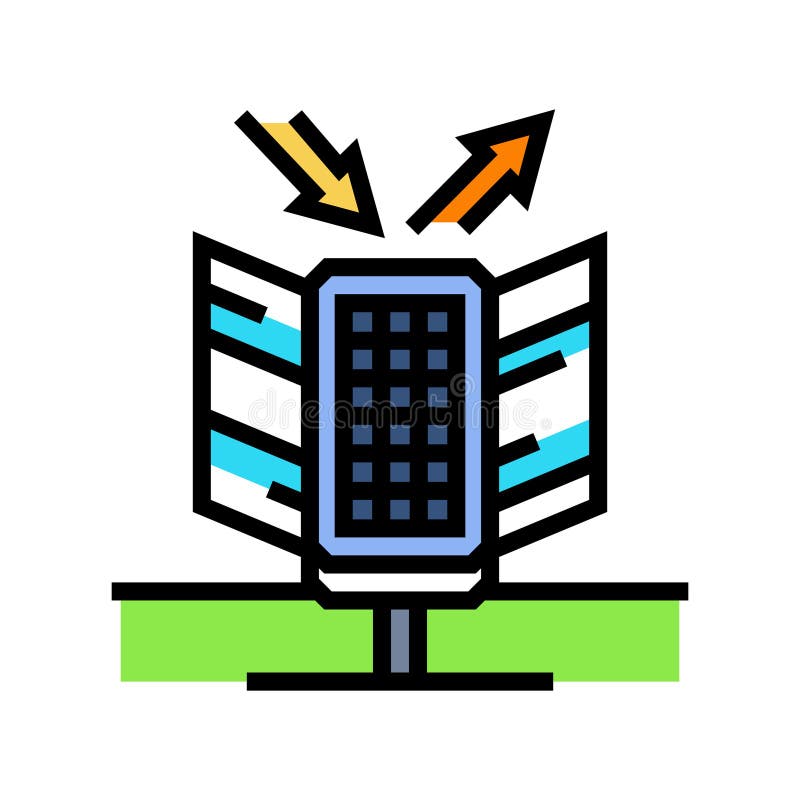 Reflectors Solar Panel Color Icon Vector Illustration Stock ...