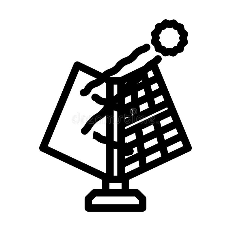Reflectors Solar Panel Icon Doodle Illustration Stock Vector ...