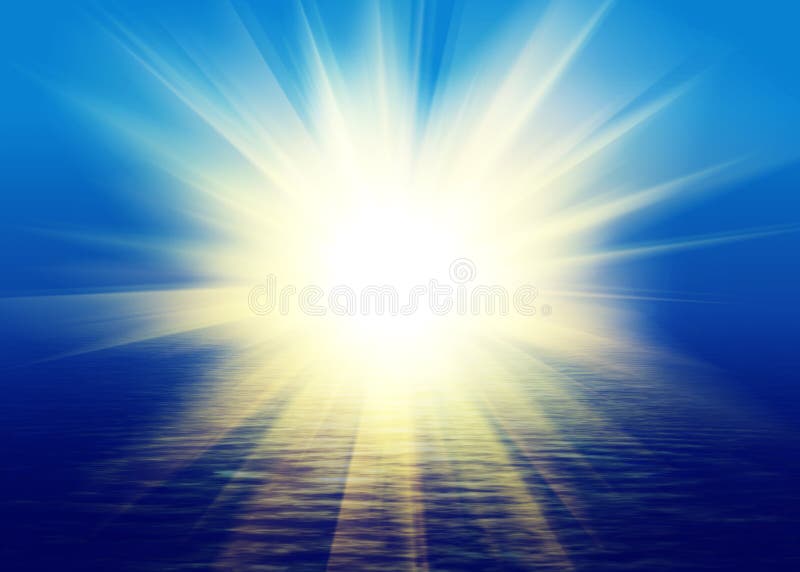 Reflejo de luz brillante stock de ilustración. Ilustración de océano ...