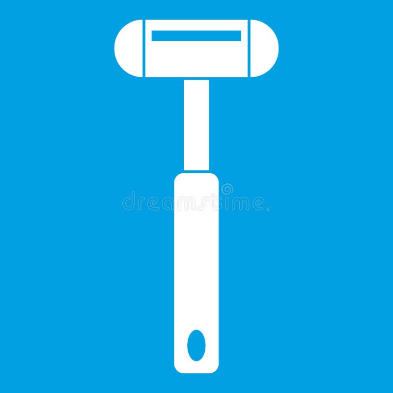 Reflex hammer icon white stock vector. Illustration of hammer - 96413122