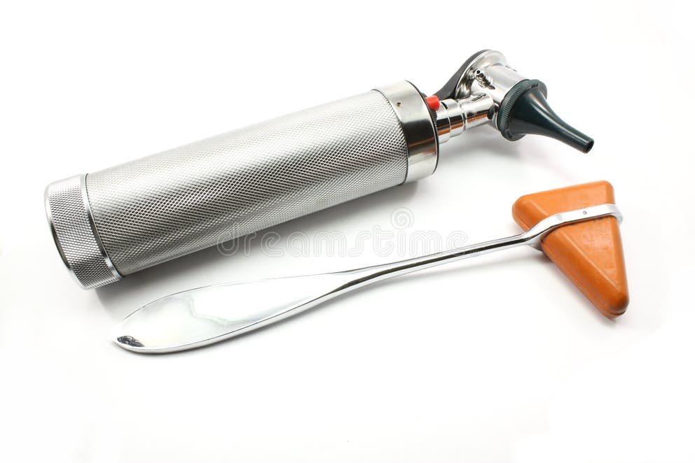 Reflex hammer and Otoscope stock photo. Image of shot - 10754830