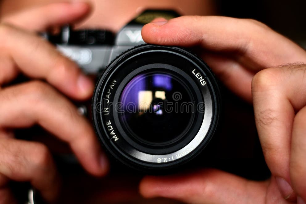 Reflex lens stock photo. Image of male, journalist, person - 18327716