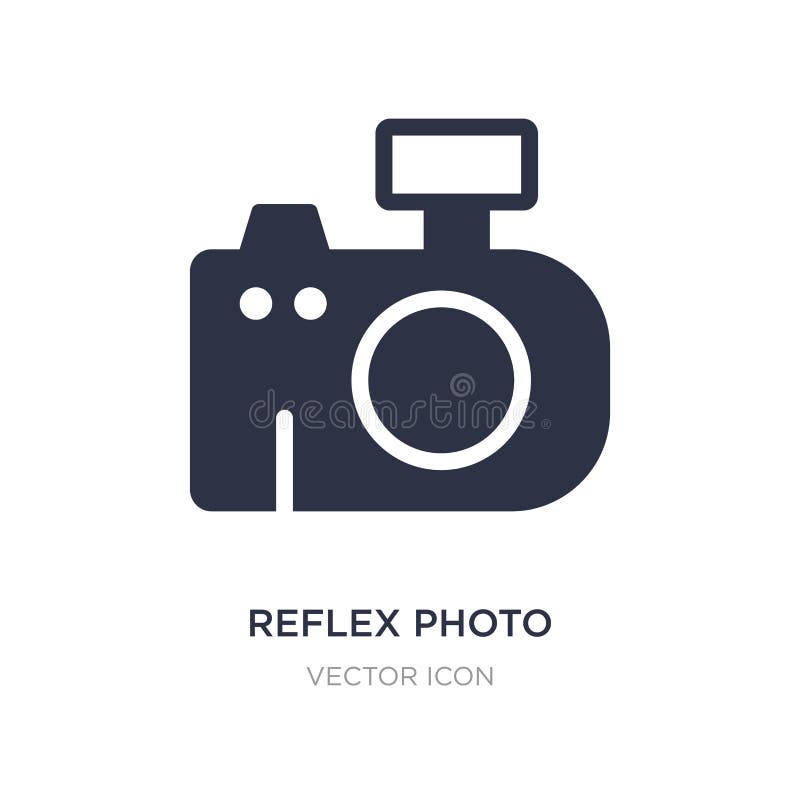 Reflex Photo Camera Icon on White Background. Simple Element ...