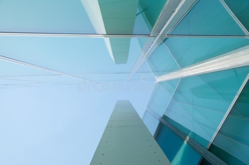 Reflexes on a Moder Building with Glass Windows Stock Image - Image of ...