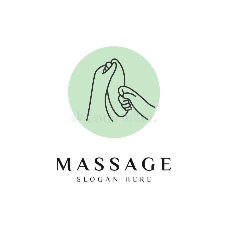 Reflexion Pied Massage Logo Design Vectoriel Illustration. Illustration ...