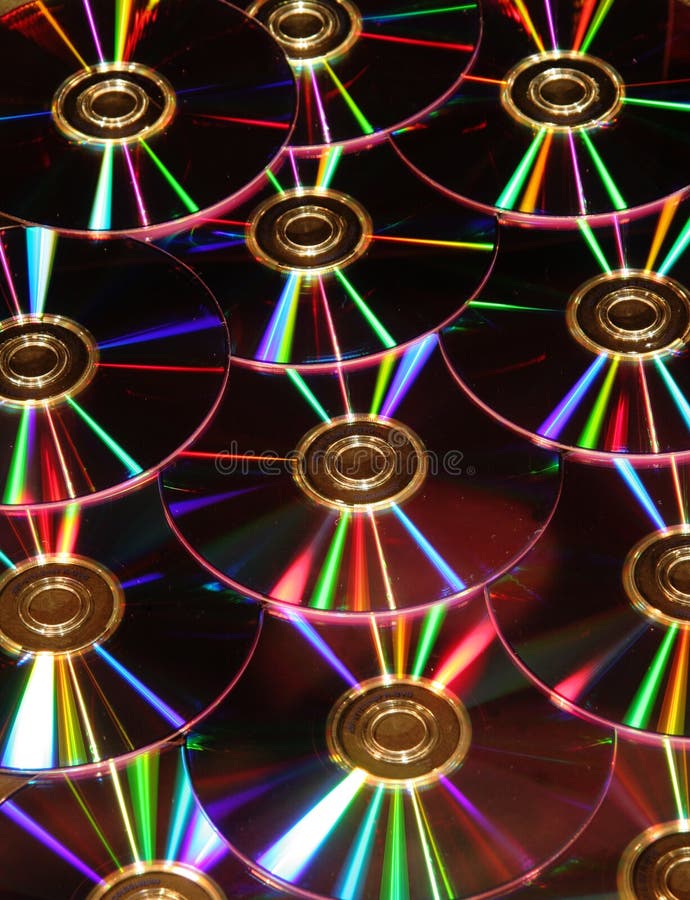 Reflexiones De Los Discos De DVD Foto de archivo - Imagen de azul ...