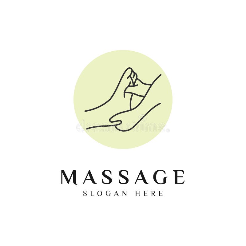 Reflexology Foot Massage Logo Design Vector Icon Illustration. Stock ...