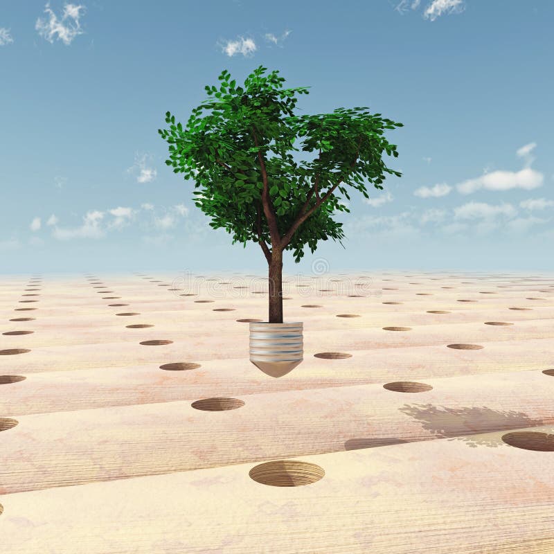 Reforestation stock illustration. Illustration of earth - 8907855