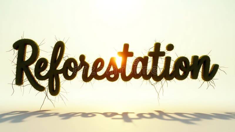 Reforestation Concept with Natural Elements and Bright Sunlight Stock ...