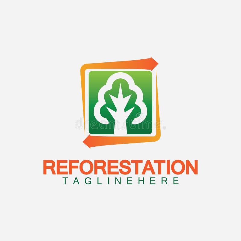 Reforestation Logo Design Vector Template, Emblem, Design Concept ...
