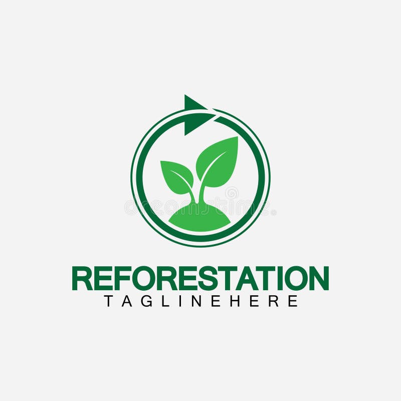 Reforestation Logo Design Vector Template, Emblem, Design Concept ...