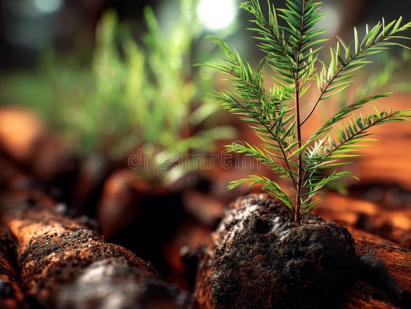 Reforestation Project Concept Stock Illustration - Illustration of ...