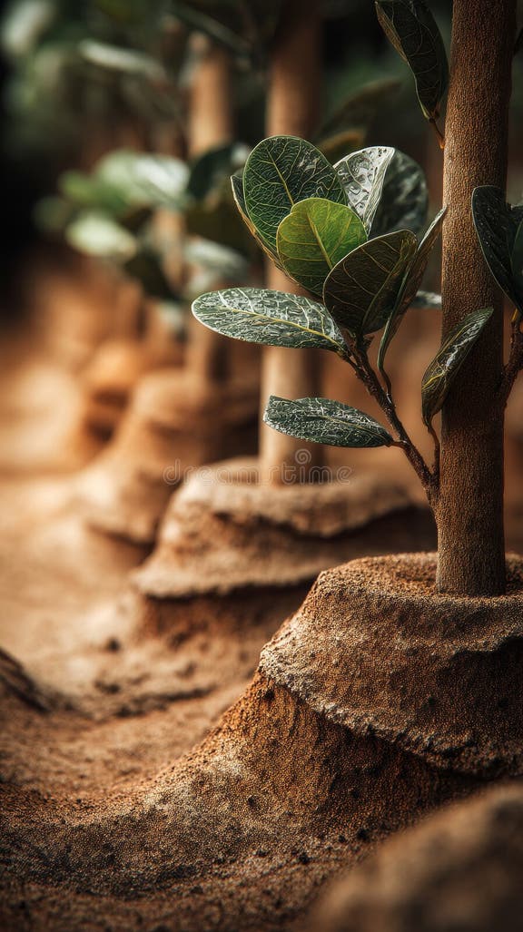 Reforestation Project Concept Stock Illustration - Illustration of ...