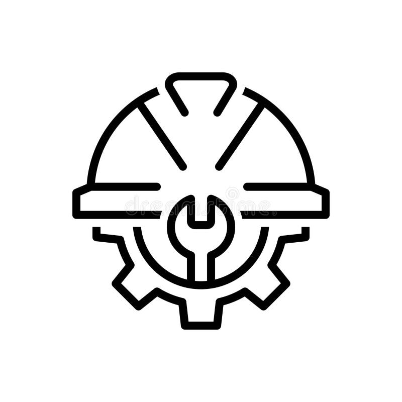 Black Line Icon for Reform, Improvement and Service Stock Vector ...