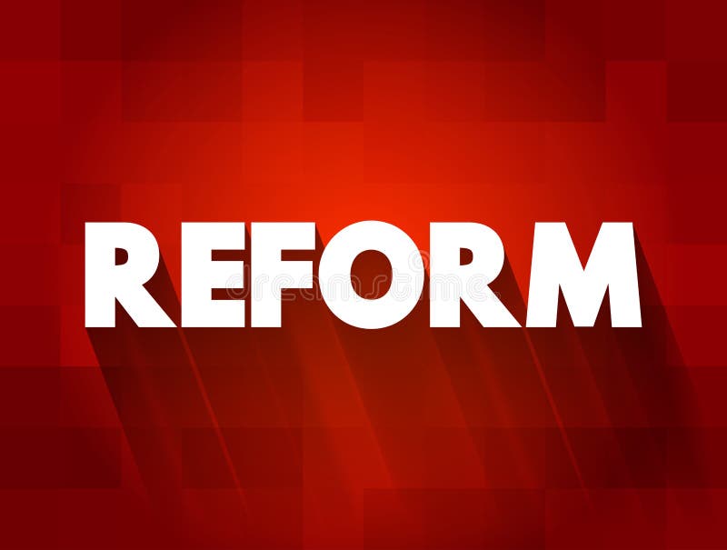 Reform red text stamp stock vector. Illustration of restore - 107539129