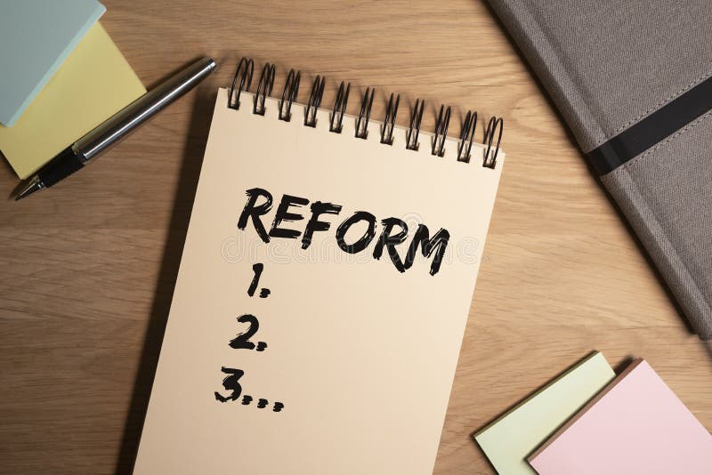 Reform Word with Plan Steps 1, 2, 3. ECONOMIC AMENDMENTS CONCEPT Stock ...